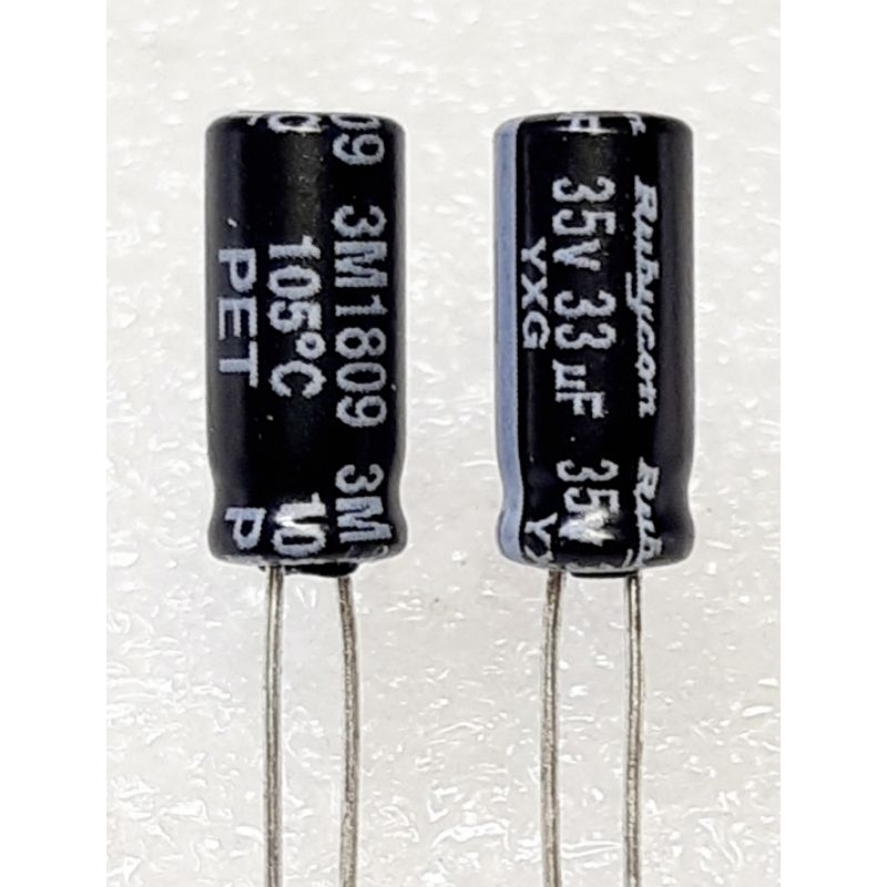 Rubycon YXG 33uf 35v (ราคา10ตัว) capacitor ตัวเก็บประจุ คาปาซิเตอร์ ...
