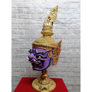 หัวโขน รามเกียรติ์ Ramayana Ban Ruk Ahiravan Head Statue (ไมยราพ) (1/1 ...
