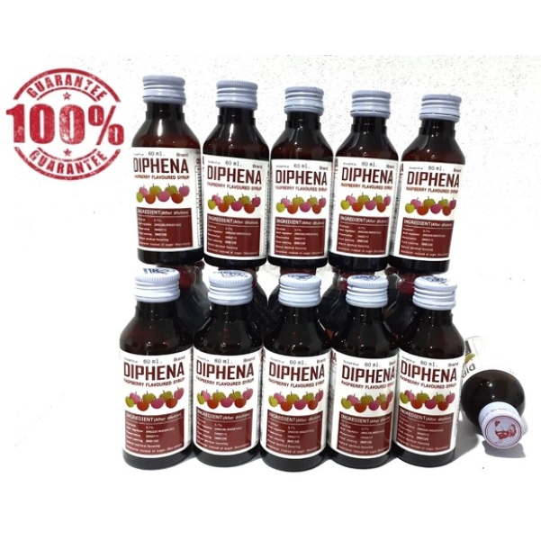 DIPHENA ไดฟีน่า(ขวดแก้ว) 100% สูตรเข้มข้นปริมาณ 60 ml. (10 ขวด ...