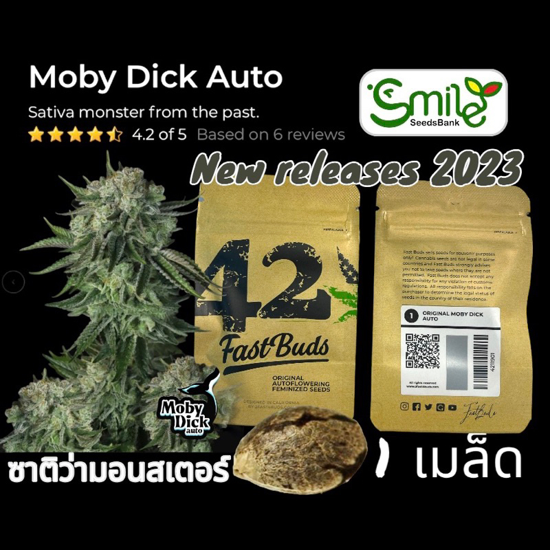 เมล็ดกัญชา Original Moby Dick (Auto) - Fastbuds ใหม่ล่าสุด 2023 | Shopee Thailand
