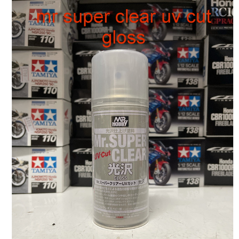 B522 Mr. Super Clear UV CUT GLOSS สเปรย์เคลือบเงากันแสง UV สูตรทินเนอร์ 170ml | Shopee Thailand