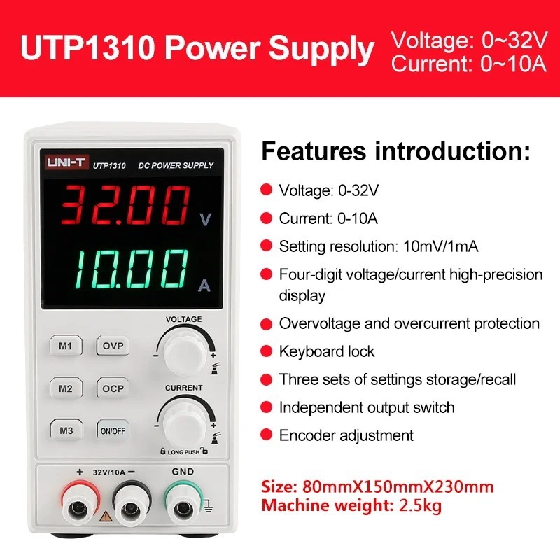 UNI-T UTP1306 เพาเวอร์ซัพพลาย ดิจิตอล เครื่องจ่ายไฟ 32V 6A เครื่องควบคุมแรงดันไฟฟ้า DC Power ...
