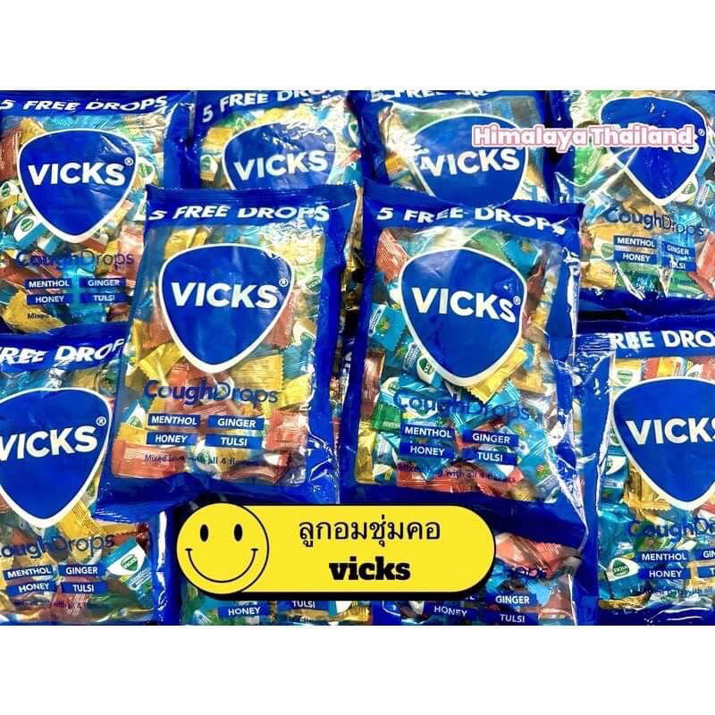 Vicks Candy 🍭 ลูกอม 65เม็ด แพ็คแกจใหม่ 3รส | Shopee Thailand