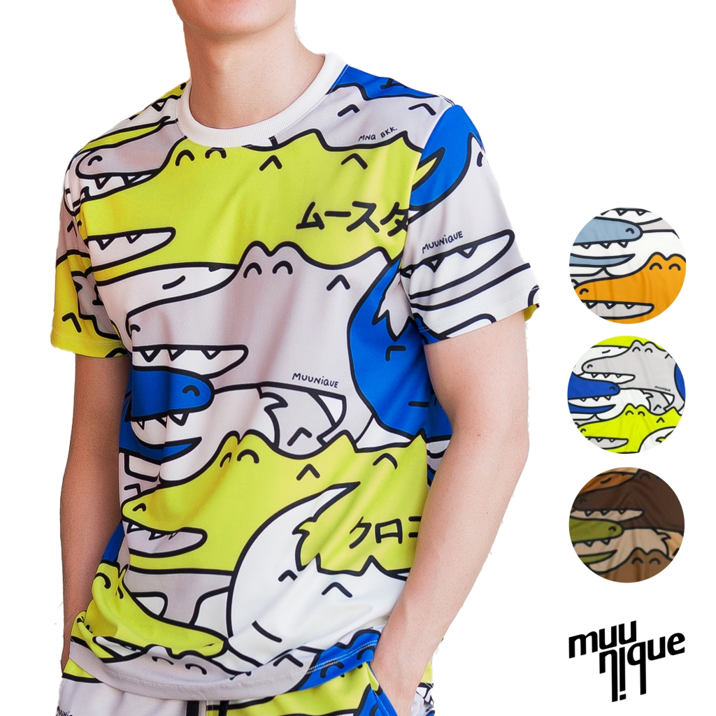 MUUNIQUE JP.T-shirt เสื้อยืด รุ่น New Crocodile (ลายจระเข้) | Shopee ...