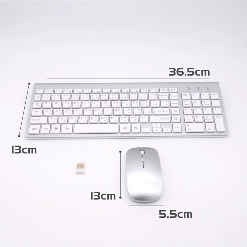 [Wireless Office Keyboard] ชุดเมาส์ คีย์บอร์ด ไร้สาย แป้นพิมพ์ไทยอังกฤษ ...
