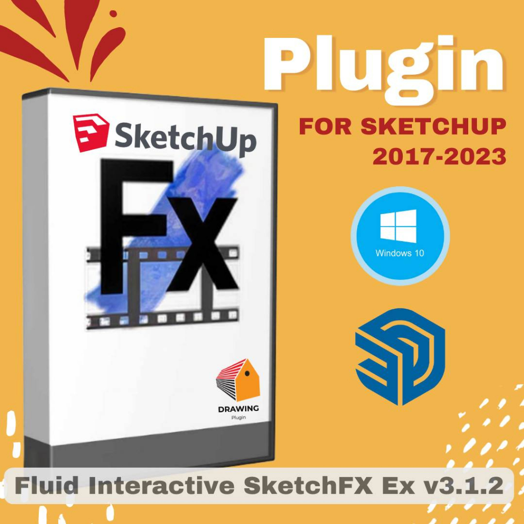 [E57] Fluid Interactive SketchFX Ex v3.1.2 (ปลั๊กอินเรนเดอร์) | Plugin for Sketchup 2017-2023 ...
