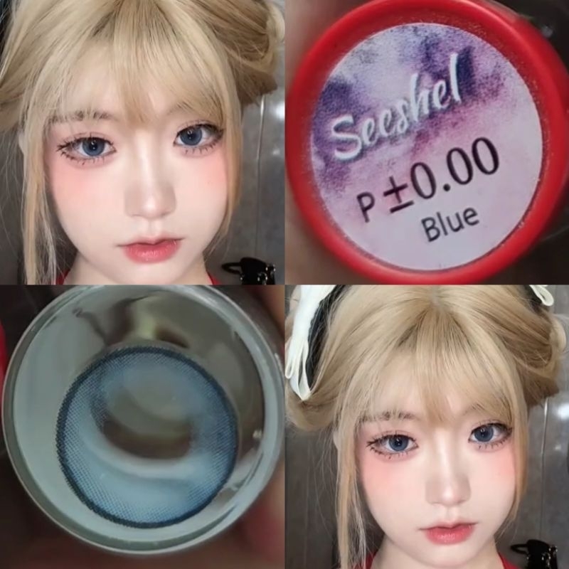 คอนแทคเลนส์ บิ๊กอาย รุ่น Seeshell สีฟ้า/เทา/ตาล Blue/Gray/Brown มีค่า ...