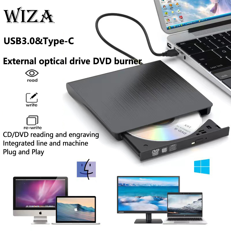 COD DVD Burner External Type-C USB 3.0 ใช้ได้ทั้ง USB และ Type C อ่าน ...