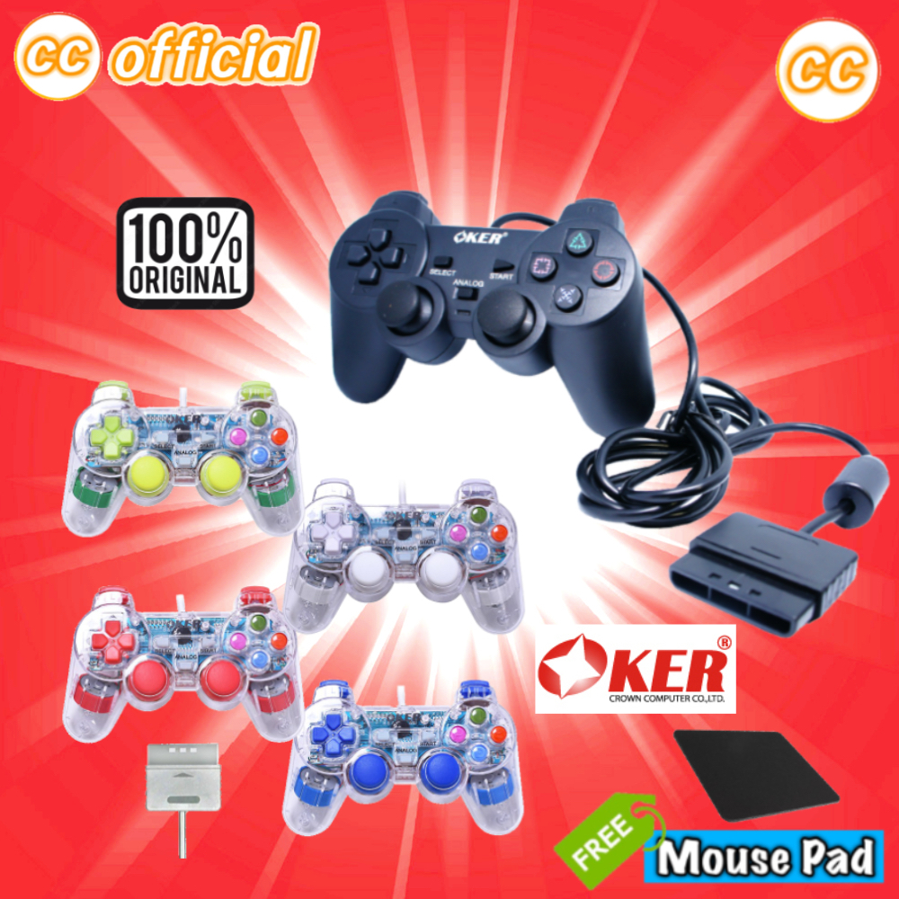 แท้100% Oker Joy Game Play PSII-709 PSII-710 Analog Controller 2 จอย ...