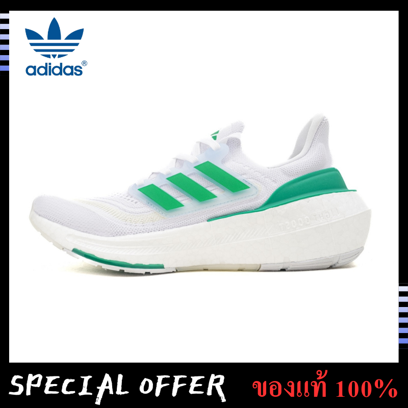 【ของแท้ 100% แนะนำ】adidas Ultraboost Light ขาว-เขียว รองเท้าผ้าใบ ...