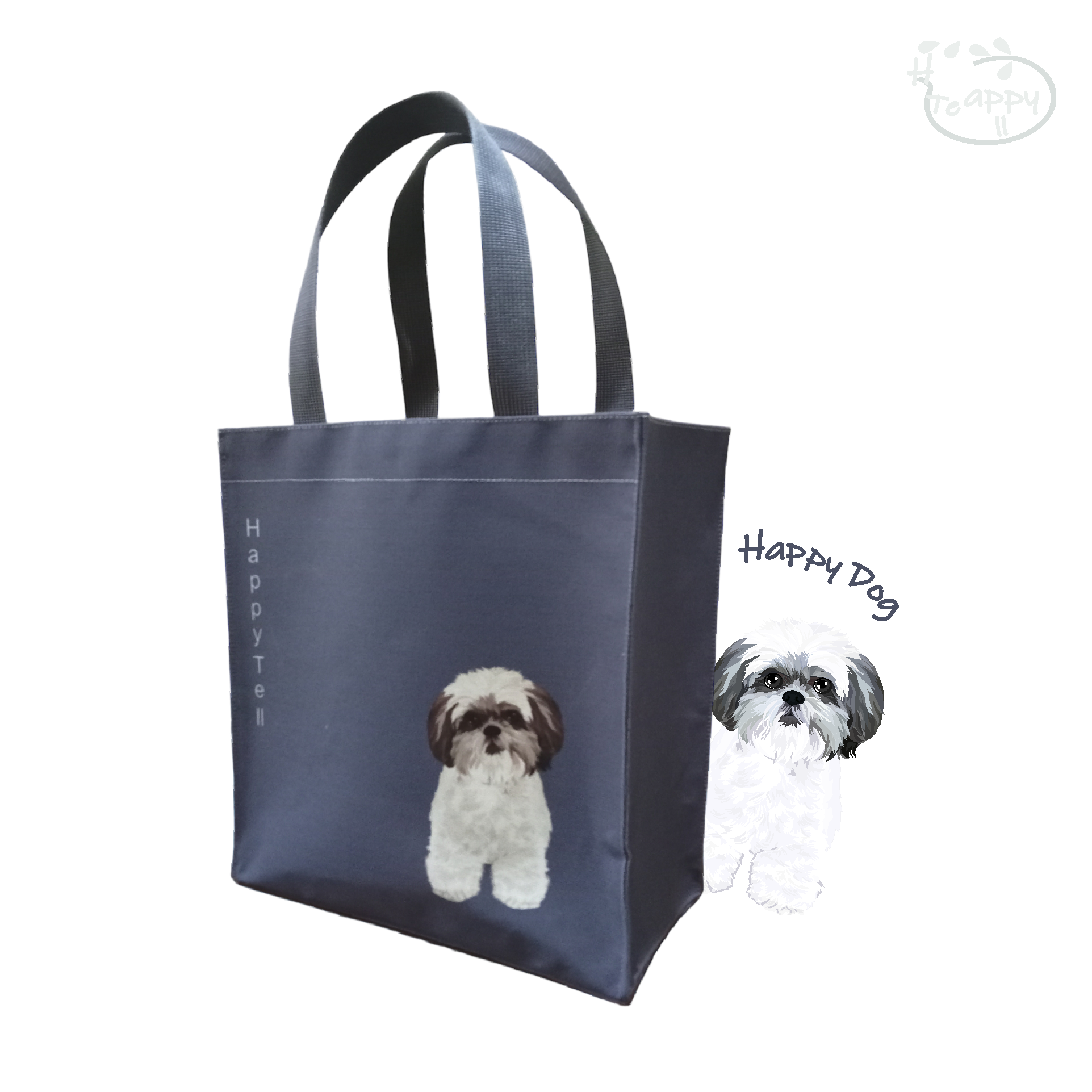 Happy Tell กระเป๋าผ้า กระเป๋าผ้าแคนวาส ลายน้องหมาสุดน่ารัก | Shopee ...