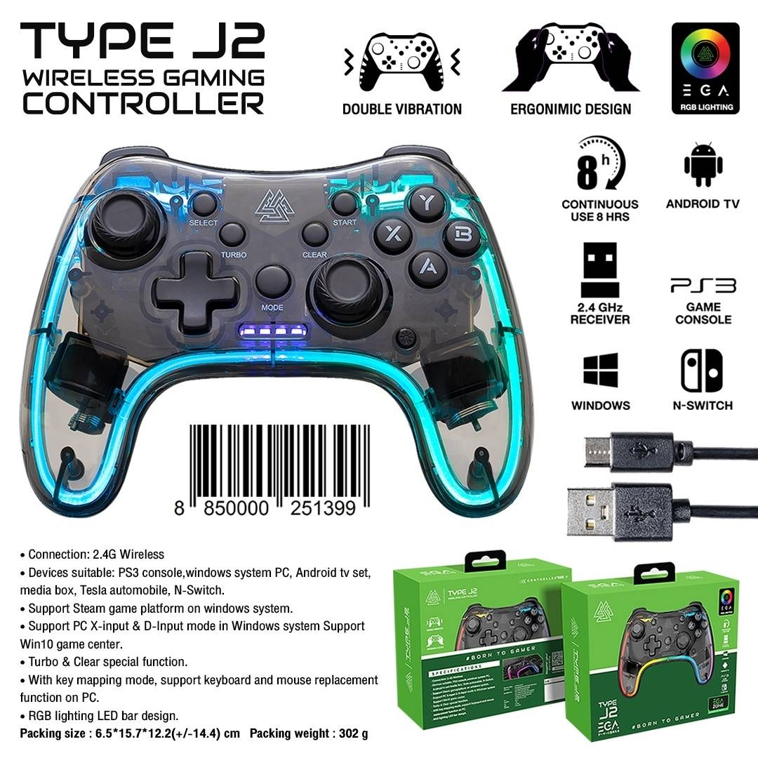 Nubwo จอยเกมไร้สาย Controller Wireless NX-J2/EGA TYPE J2 ใช้งานกับระบบ ...