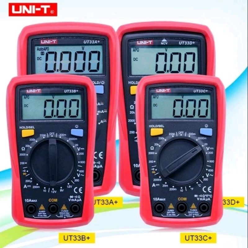 มัลติมิเตอร์ ดิจิตอล Uni-T รุ่น UT33A+,UT33B+,UT33C+,UT33D+Digital Meter ยี่ห้อUni-T มีของพร้อม ...