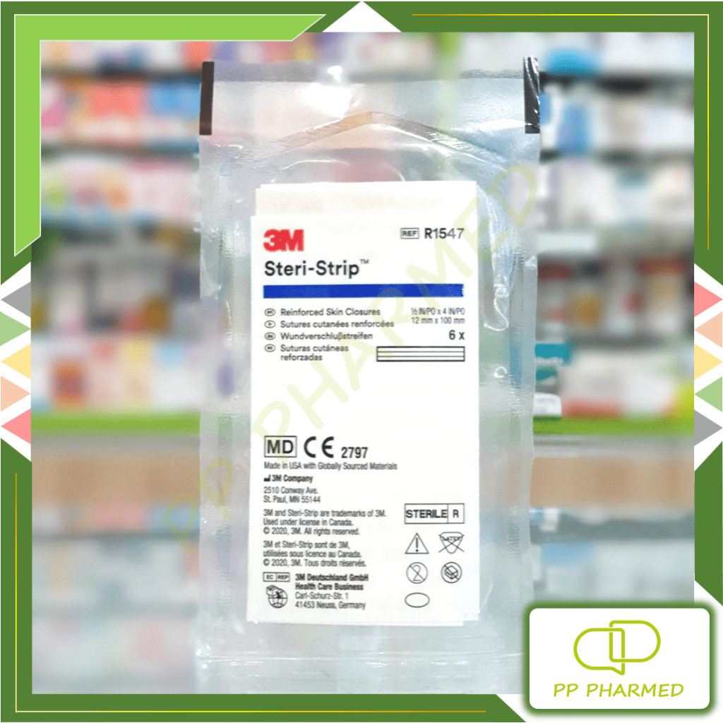 3M Steri Strip แผ่นเทปปิดแผลฉีกขาด แผลผ่าตัด แผลแตก ปลอดเชื้อ 1.2x10cm ซอง 6 แถบ | Shopee Thailand