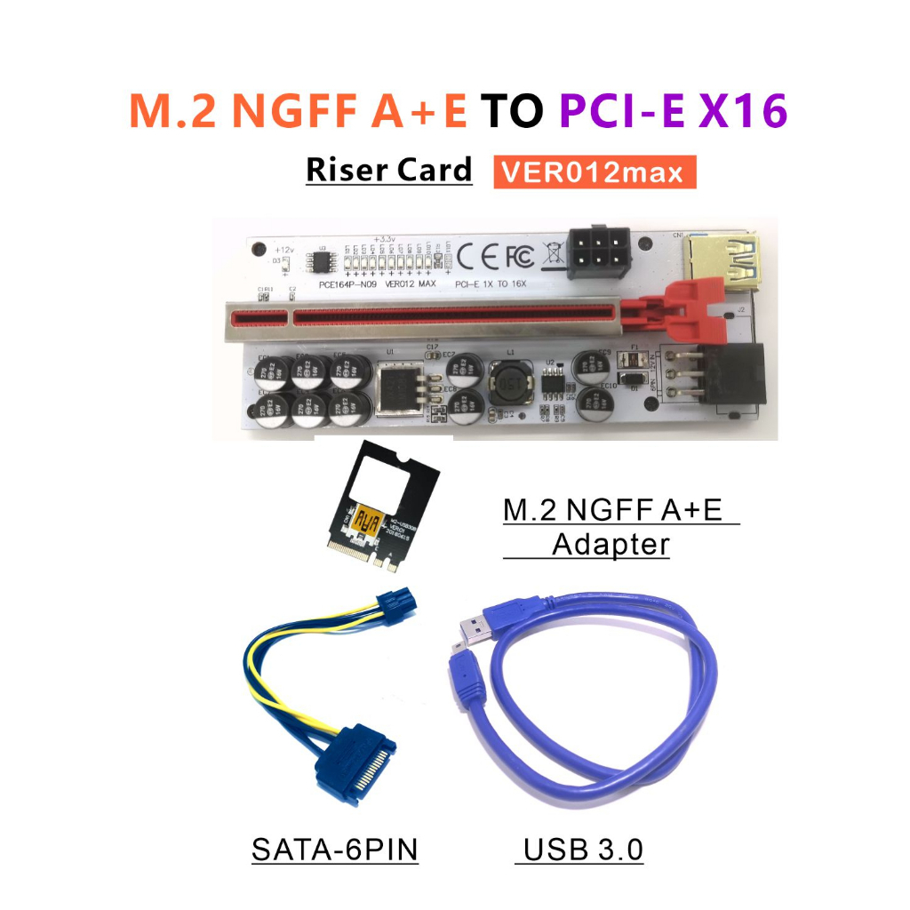 M.2 A+E WIFI TO PCIEX16 Riser Card | Shopee Thailand