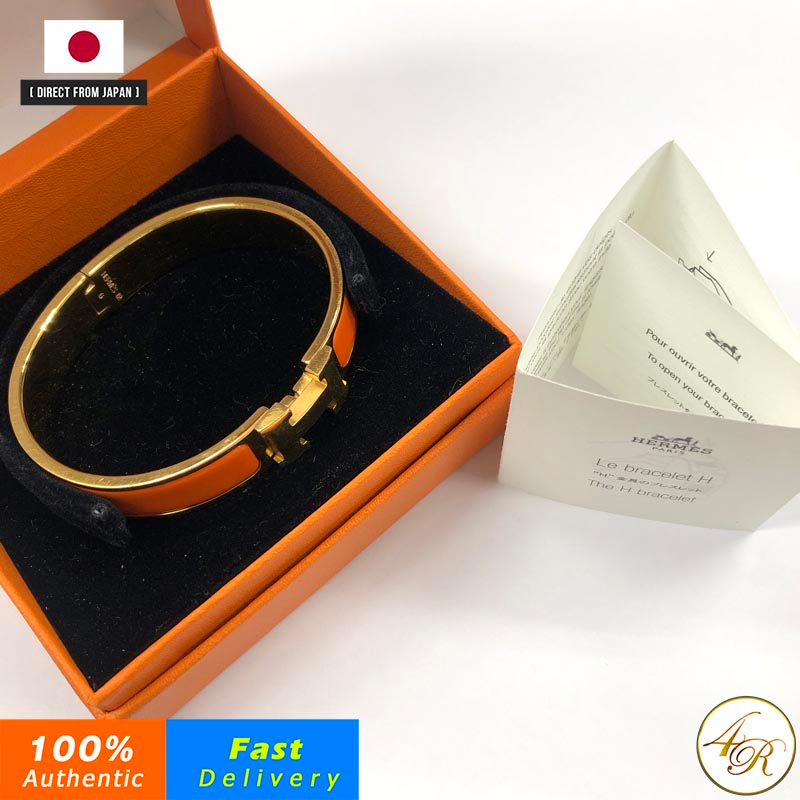 ส่งตรงจากญี่ปุ่น - Hermes Clic Clac H สร้อยข้อมือ พร้อมกล่อง S10366.35 | Shopee Thailand