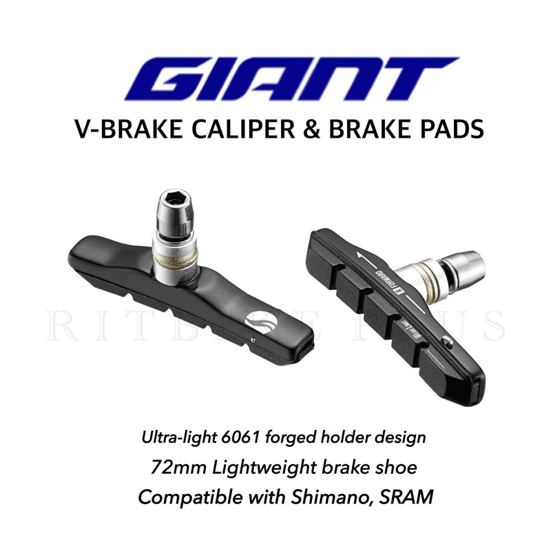 ผ้าเบรคจักรยานวีเบรค GIANT V-BRAKE CALIPER & BRAKE PADS | Shopee Thailand