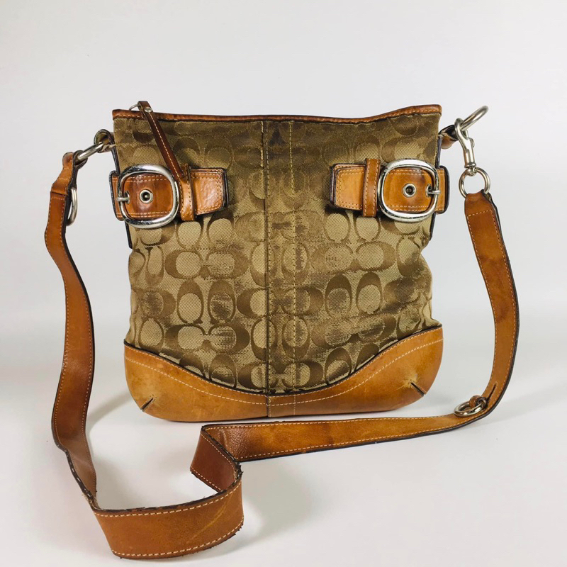 COACH Signature Shoulder Crossbody Bag A1282- F19682 Authentic 100% ...