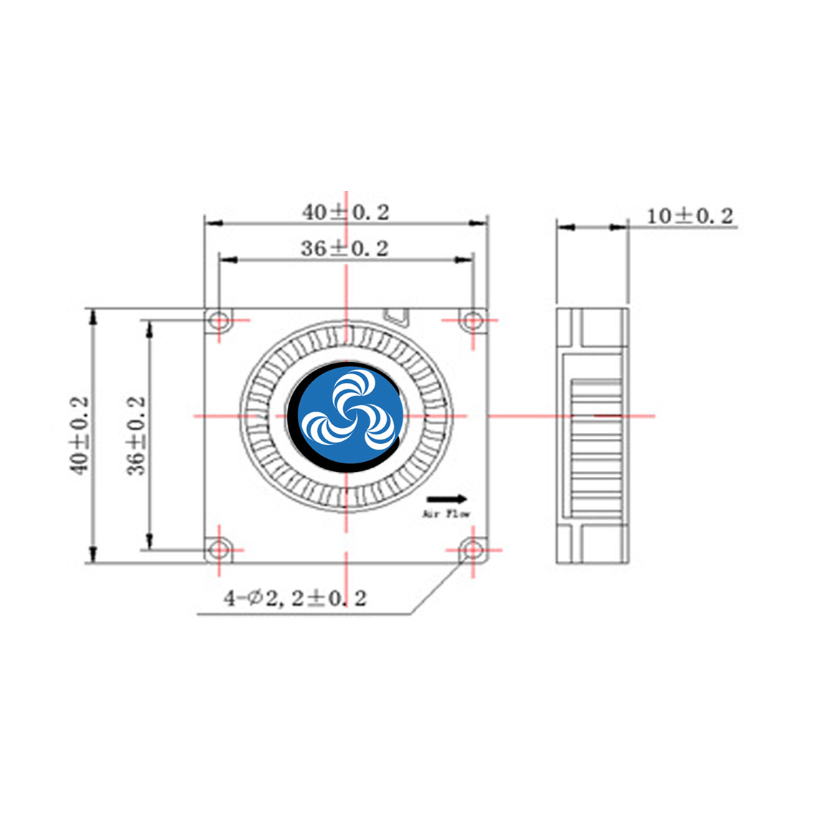 DC 4010 Blower Fan พัดลม เป่า 24v 12v 5v ขนาดเล็ก 40 x 40 x 10 มม | Shopee Thailand