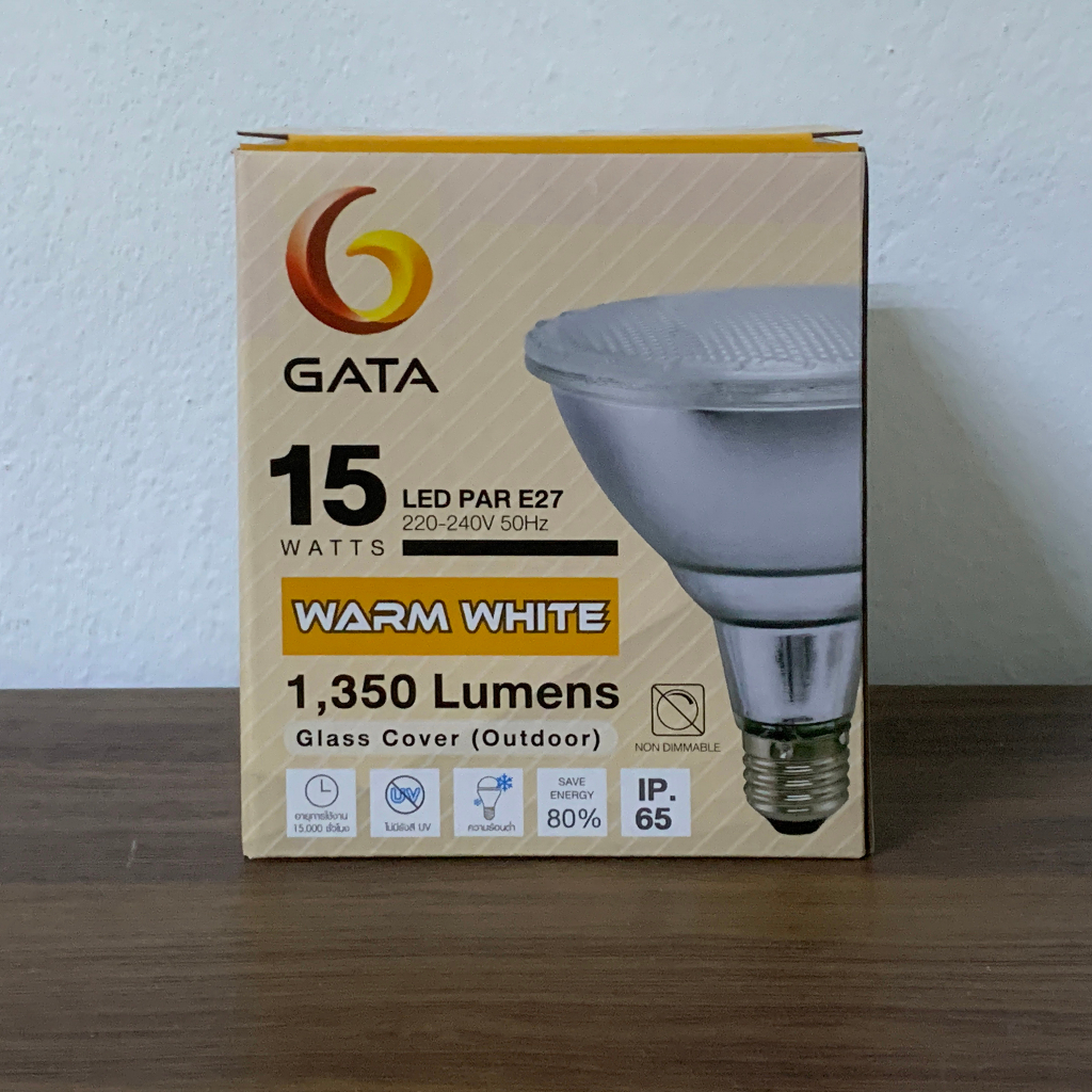 GATA หลอดไฟ LED PAR38 15W ขั้ว E27 กันน้ำ IP65 แสงวอร์มไวท์ 3000K ( แสงเหลือง ) | Shopee Thailand