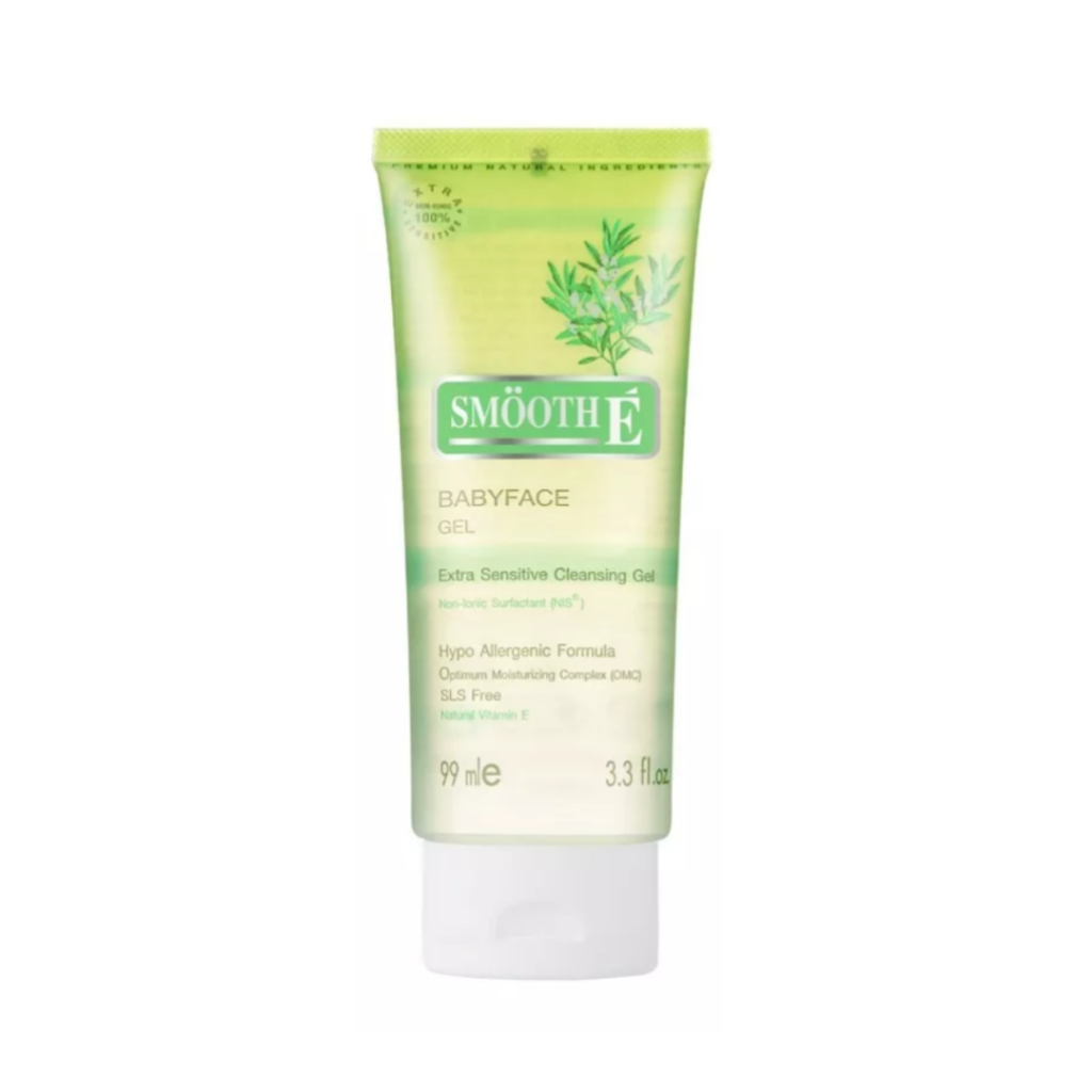 Smooth E Baby face gel 99 ML. / 165 ML สูตร EXtra Sensitive Cleansing เจลล้างหน้าสูตรไม่มีฟอง ...