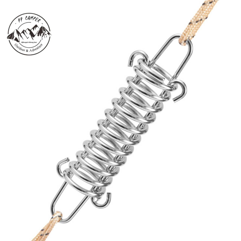 สปริง กันกระชาก สำหรับ เต้นท์ Tarp ฟรายชีท Tent Spring Buckle ️ซื้อ 10 ...