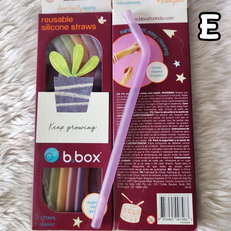 พร้อมส่ง หลอด bbox ของแท้ Bbox Reusable Silicone Straw Set (5 ชิ้น ...