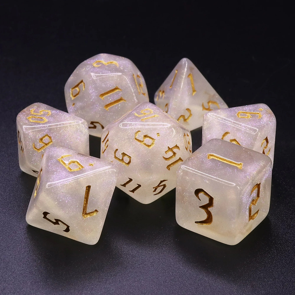 Stardust Reverie Dice Set of 7 | ลูกเต๋า Dice For DnD D&D MTG RPG TRPG ...