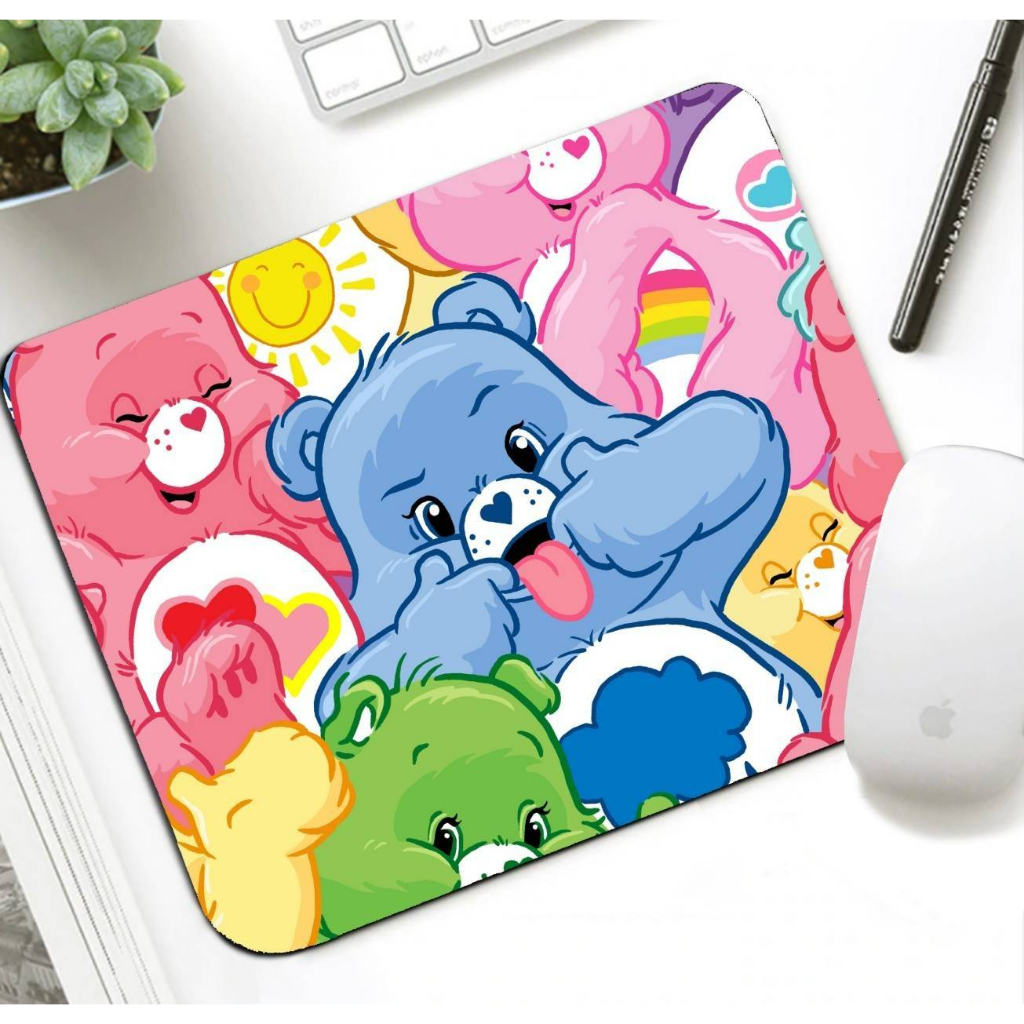 แผ่นรองเม้าส์ (Mouse Pad) ลายแคร์แบร์ Carebears รุ่นเหลี่ยมขอบโค้งมน ...