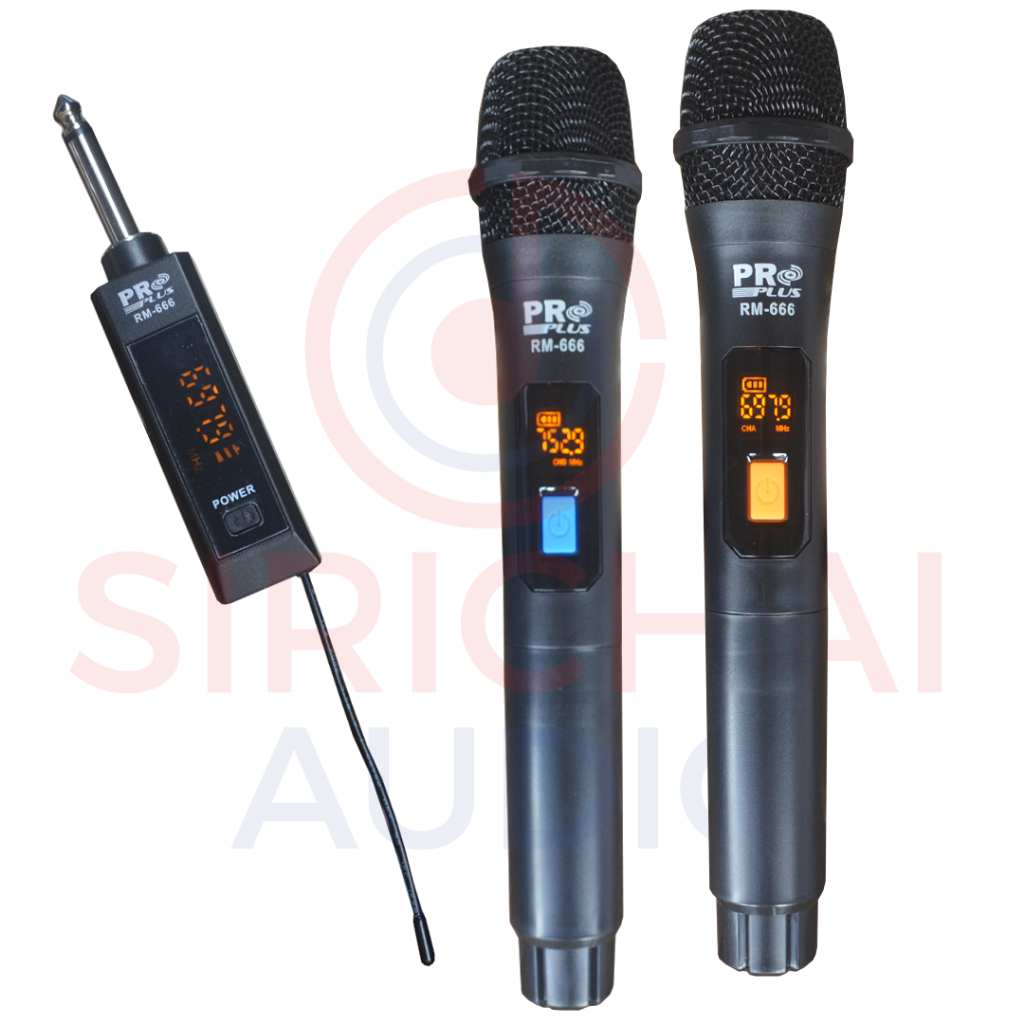 ไมค์ลอยUHFคู่ PROPLUS RM666 หน้าจอLED ปรับความถี่ | Shopee Thailand