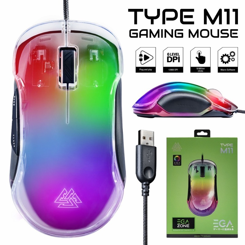 EGA GAMING MOUSE TYPE M11 | Shopee Thailand