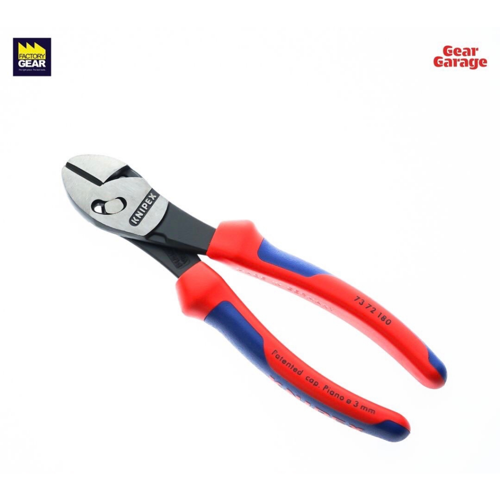 คีมตัด KNIPEX NO.73 72 180 TwinForce High-Leverage Diagonal Cutter 180mm.Factory Gear By Gear ...