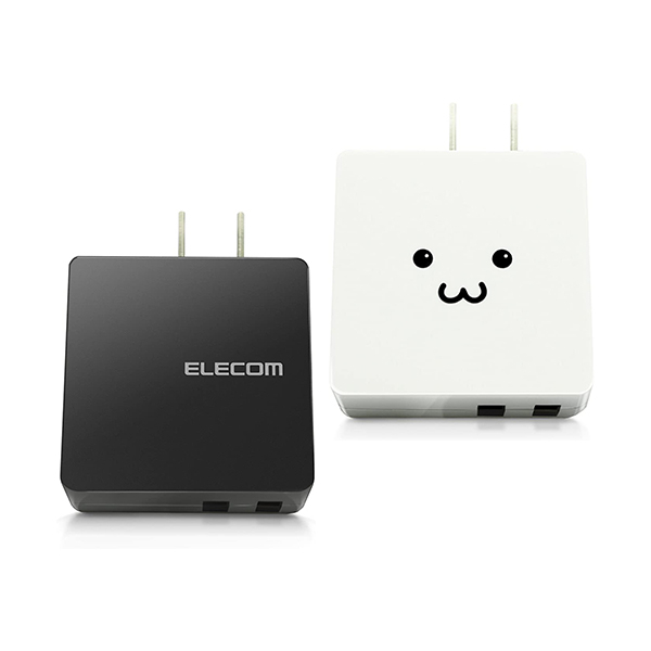 Elecom Mpa-Acucn005Abk อะแดปเตอร์ชาร์จสมาร์ทโฟน Usb Ac และ Iqos 2 พอร์ต ปลั๊กพับได้ พับได้ ...