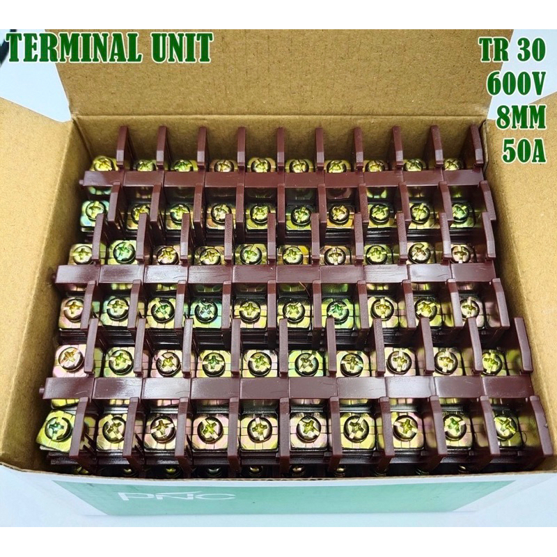 (ราคายกกล่อง60ชิ้น)TR 30 TERMINAL UNIT เทอร์มินอลต่อสายขนาด 8mm² 50A ...