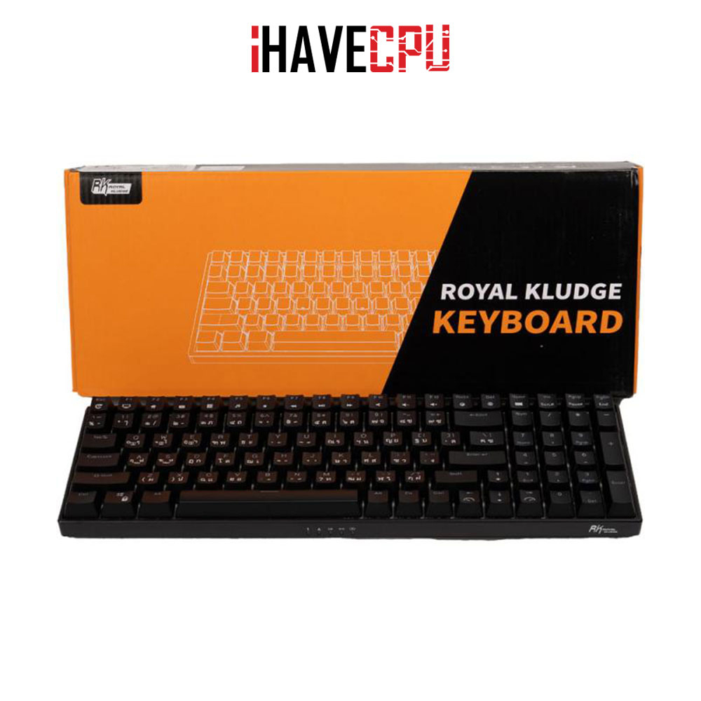 iHAVECPU KEYBOARD (คีย์บอร์ด) ROYAL KLUDGE RK100 TRI-MODES (BROWN ...