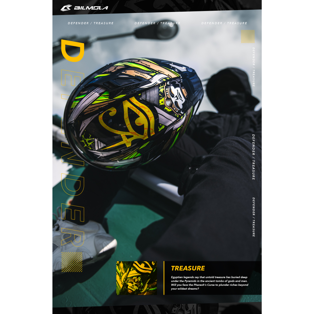 หมวกกันน็อค BILMOLA รุ่น DEFENDER Treasure Green ปี 2021 รุ่นใหม่ล่าสุด ...