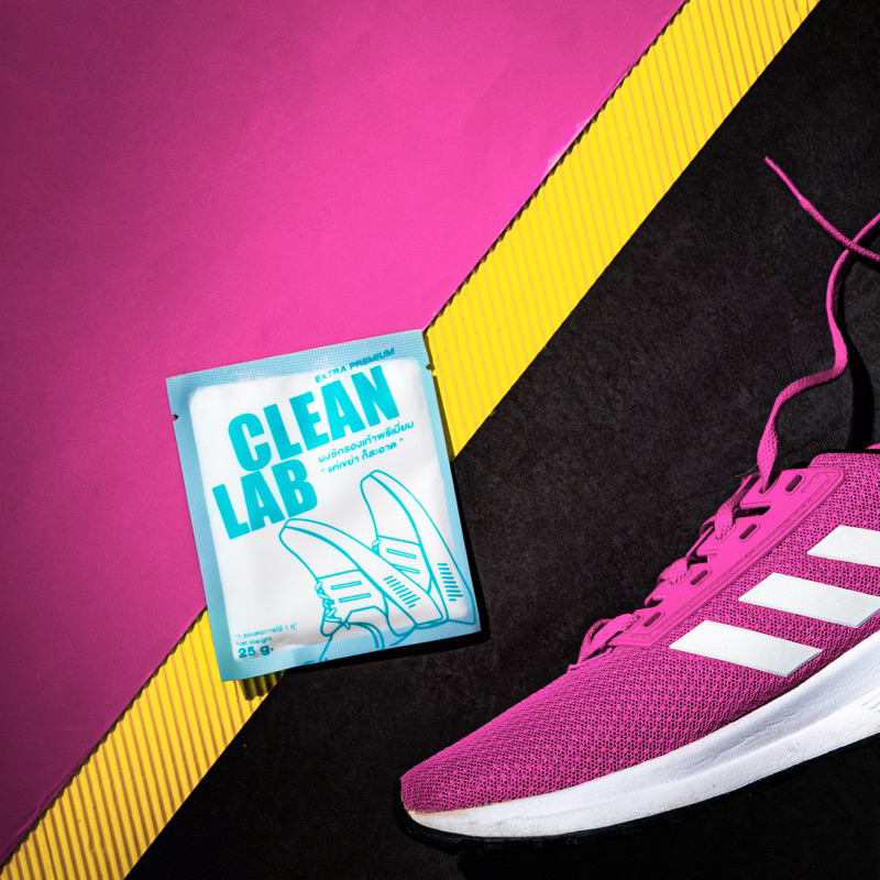CLEANLAB ผงซักรองเท้าEXTRA PREMIUM 1ซอง ไม่ต้องขัด! แค่เขย่าก็สะอาด ฟรี!ถุงซิปล็อค (1ซองต่อ1คู่ ...