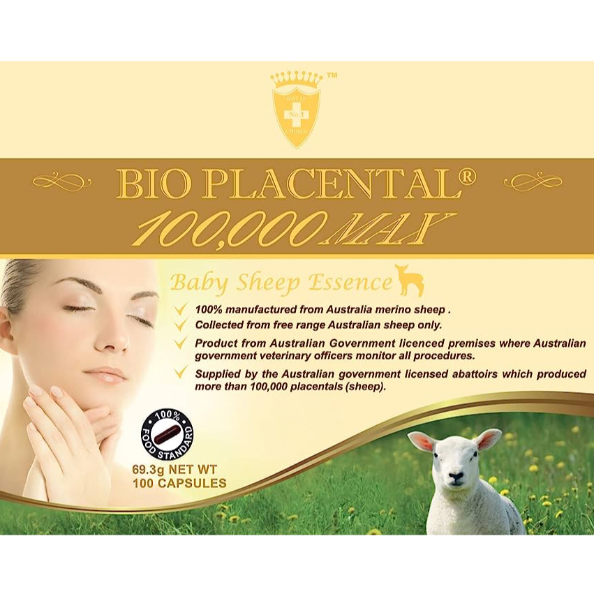 รกแกะ 100000 Bio Sheep Placental เข้มข้นจำนวน 100 เม็ด Exp.07/2026 ...