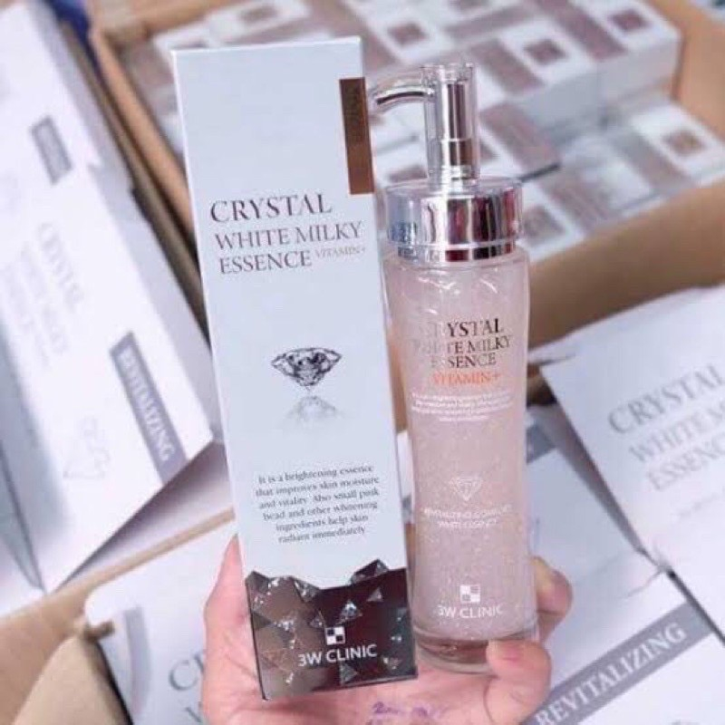 {พร้อมส่ง}เอสเซนต์ เซรั่ม วิตามิน 3W CLINIC CRYSTAL WHITE MILKY ESSENCE VITAMIN+ | Shopee Thailand