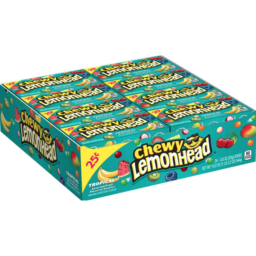 ส่งไวยกกล่อง Lemonhead Tropical Candy, 0.8 Oz ลูกอมเคี้ยวหนึบรสผลไม้ ...