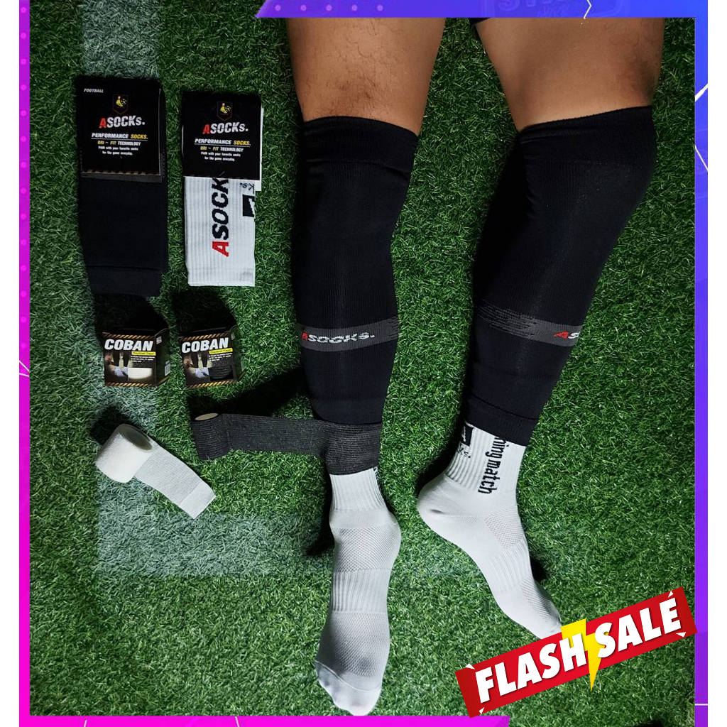 [ พร้อมส่ง ] ชุดset ถุงเท้าตัดข้อASOCKs + ครึ่งแข้งASOCKs นุ่มๆ เท่ห์ๆ + เทปล๊อค 2 กล่อง ...