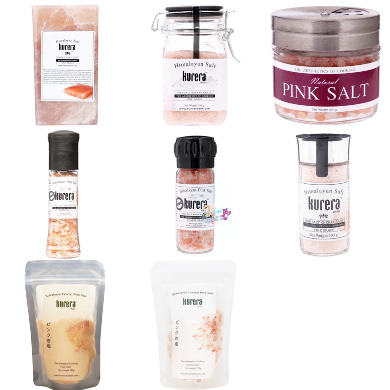 เคียวร่าเกลือหิมาลัยสีชมพู หลายแบบ Kurera Himalayan Pink Salt | Shopee ...