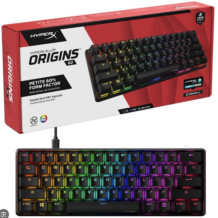 HYPER X ALLOY ORIGINS 60 AQUA TACTILE KEYBOARD | Shopee Thailand