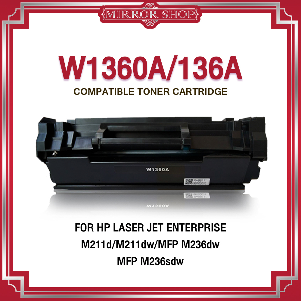 MIRROR หมึกเทียบเท่า w1360a พร้อมชิป HP 136A Black (W1360A) 1360a For ...