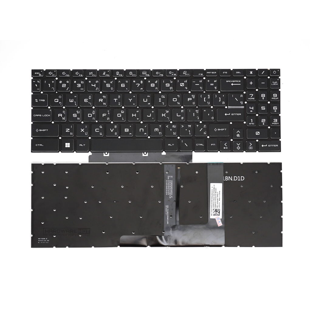 คีย์บอร์ดโน๊ตบุ๊ค KEYBOARD MSI KATANA GF76 BRAVO 15 TH-EN | Shopee Thailand