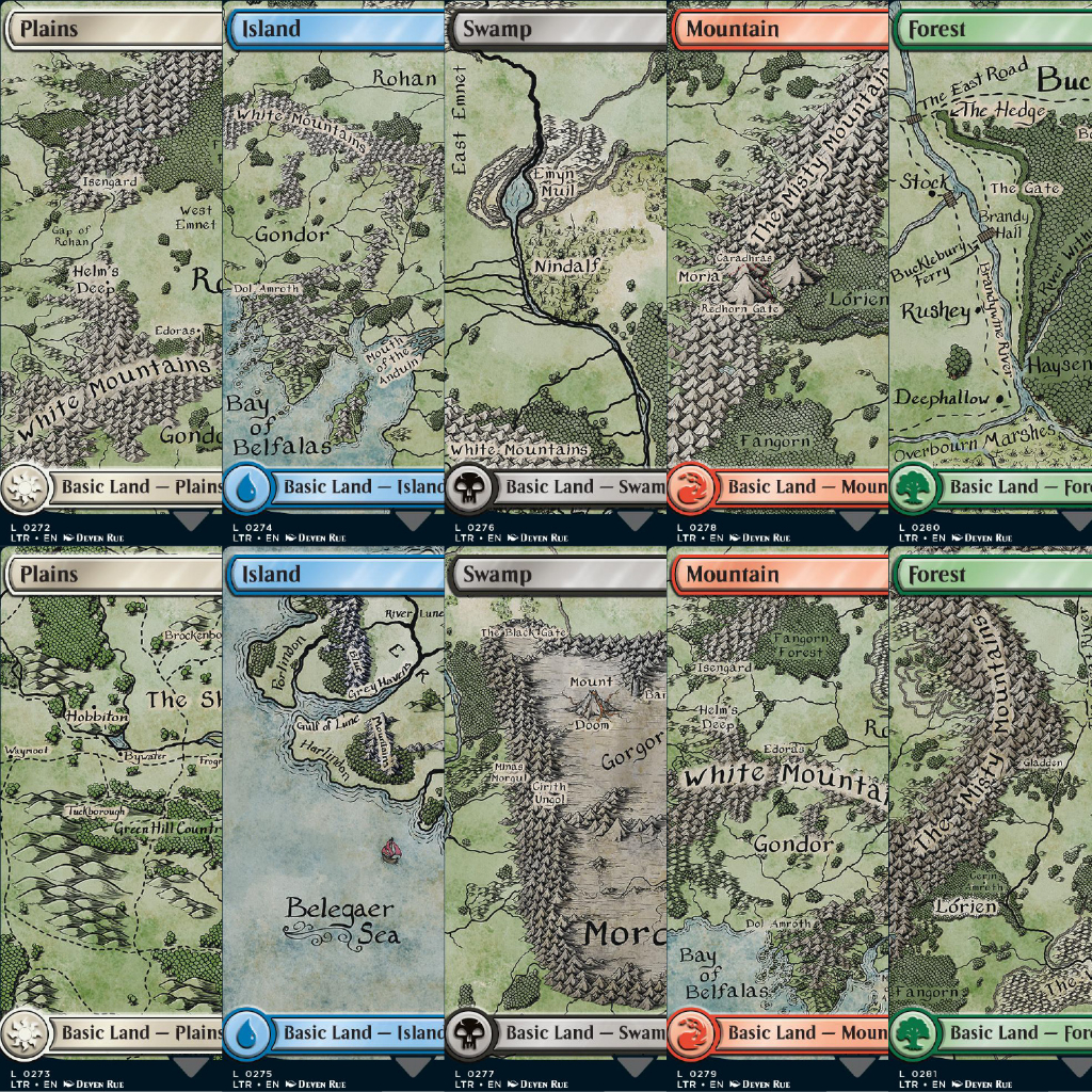 Basic Lands Full Art การ์ด Magic The Gathering ของแท้ จากชุด The Lord ...