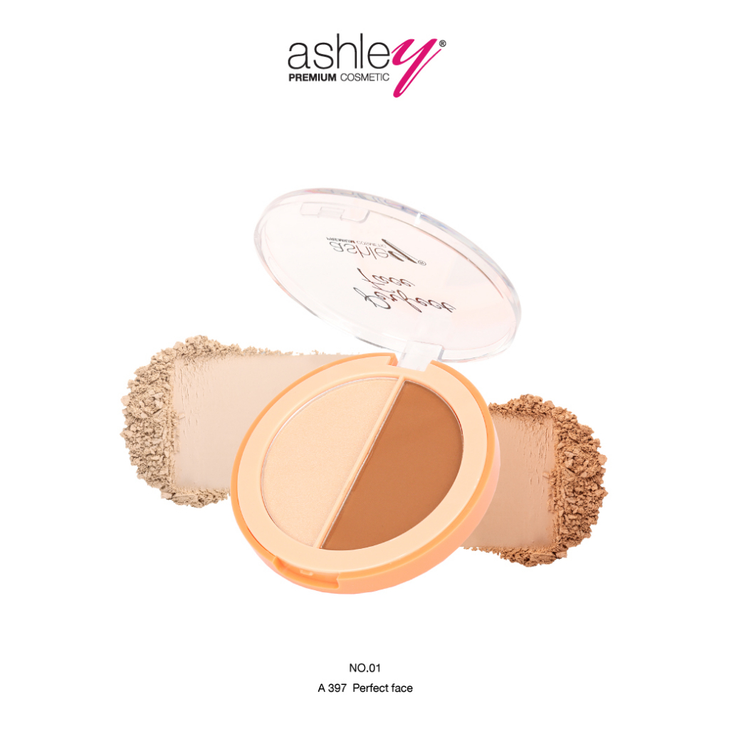 Ashley Perfect Face A 397 บลัชออนทูโทนสีสดใส | Shopee Thailand