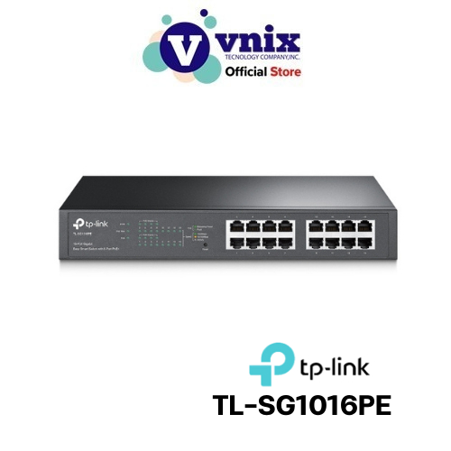 TL-SG1016PE TPlink 16-Port Gigabit Easy Smart Switch with 8-Port PoE+ ...
