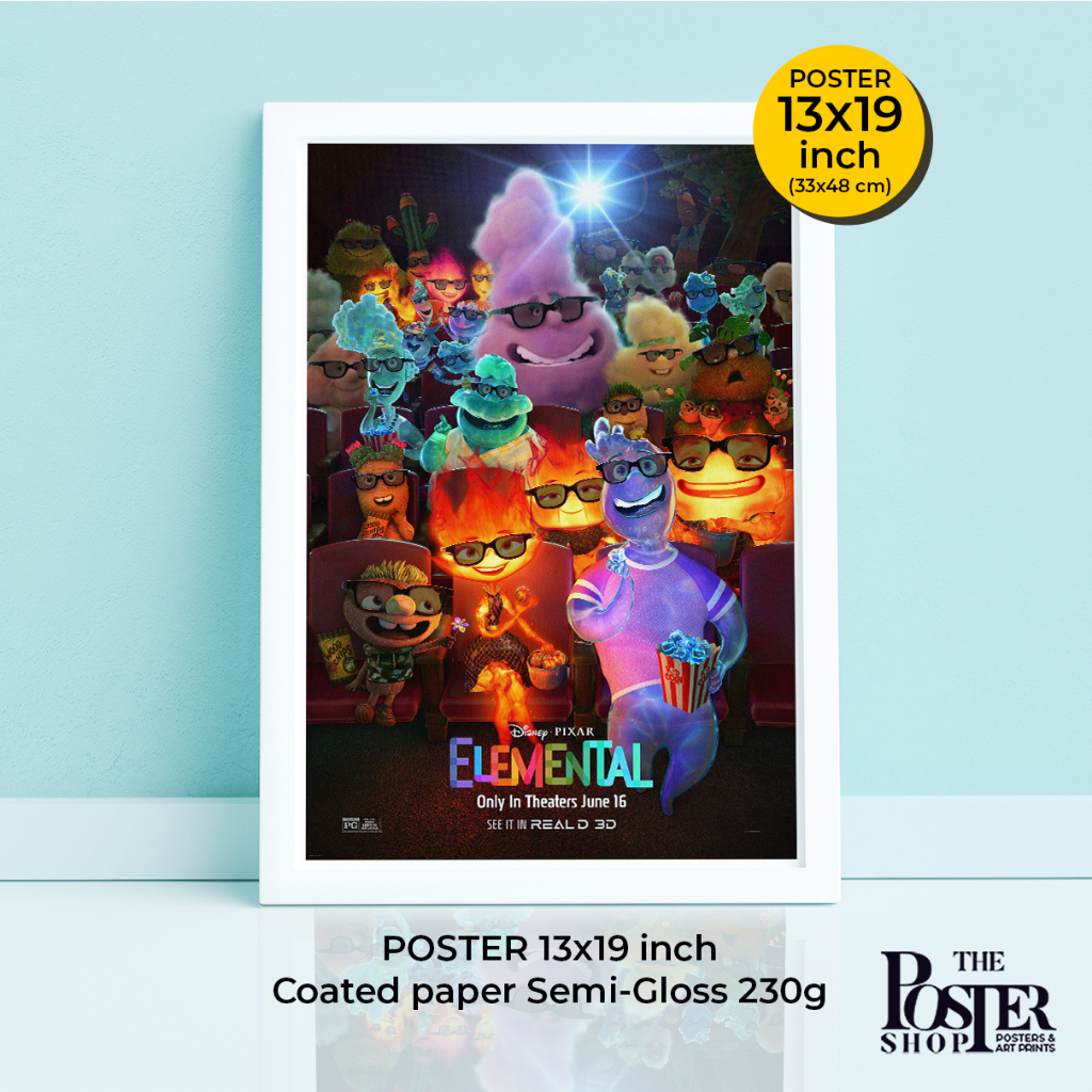 Elemental Poster โปสเตอร์ เมืองอลวนธาตุอลเวง แอนิเมชั่นสุดน่ารัก Disney ...