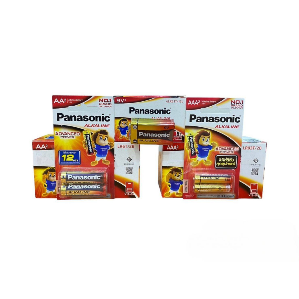 Panasonic ถ่านอัลคาไลน์ 3AAA 2AA 9V.1 | Shopee Thailand